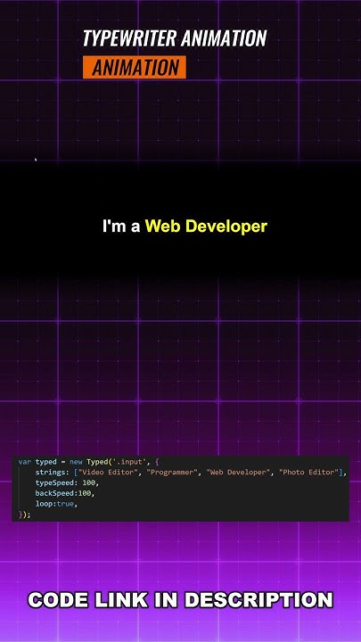 Typewriter Effect For Websites #typewriter #css #html - YouTube
