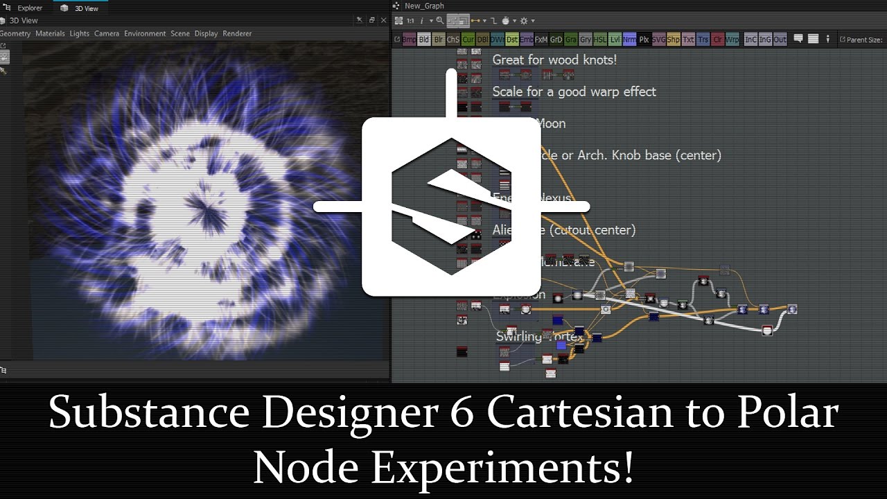 Substance Designer 6 Cartesian to Polar Node Experiments! - YouTube