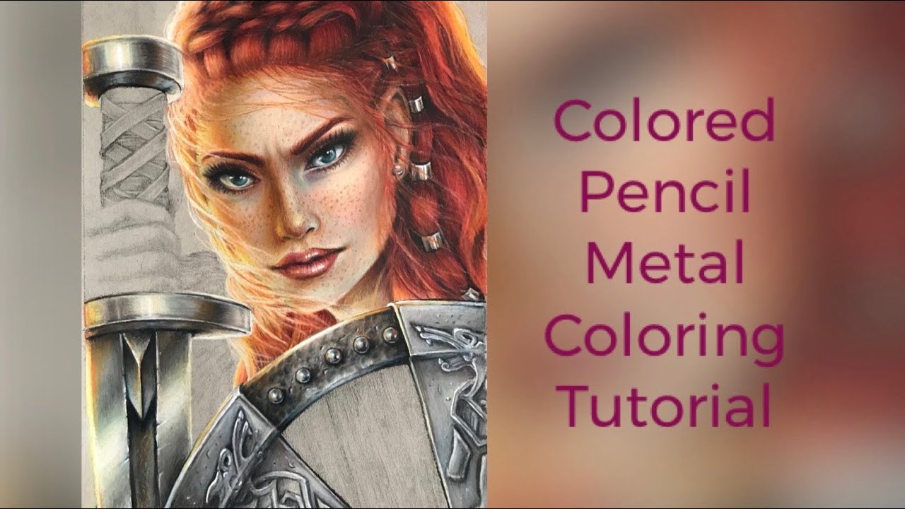 Colored Pencil Metal Coloring Tutorial (Part 2) - YouTube