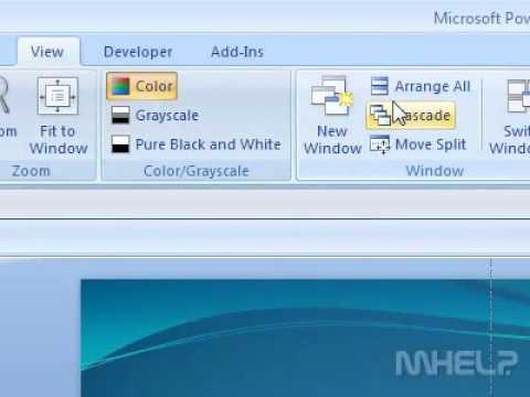 How to cascade windows PowerPoint - YouTube