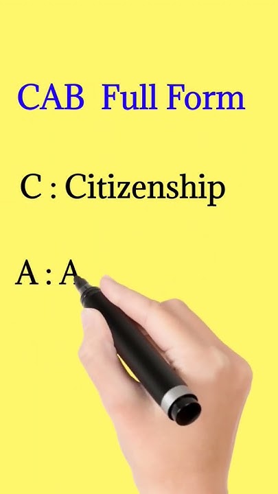 C.A.B Full form | full form of CAB | #fullform - YouTube