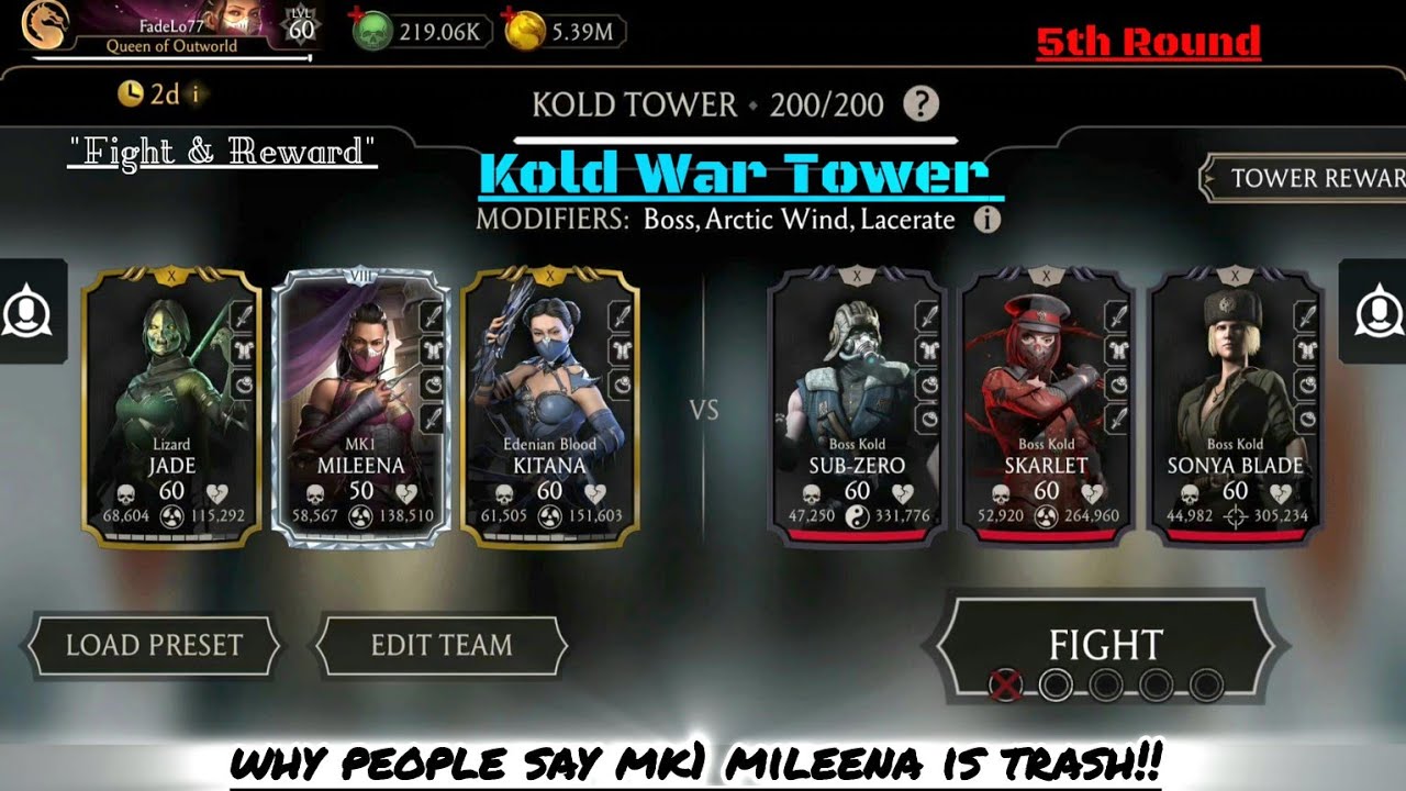 Mk Mobile. Kold Tower (Semi-Fatal) Final Bosses 5th Round Fight ...