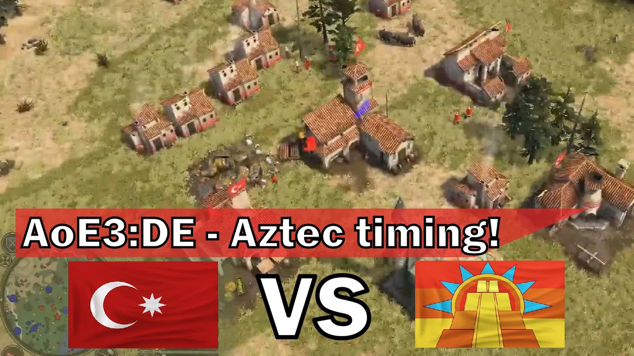 [AoE3:DE] OTTOMAN defending the Aztec timing RUSH! - YouTube