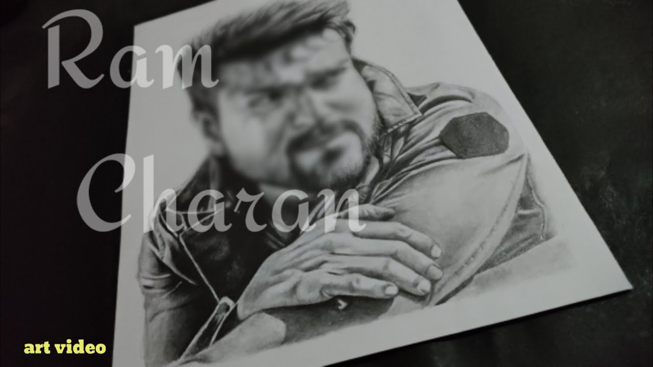 Art video of Ram Charan (RRR actor) l Sketch drawing of Ram Charan l ...