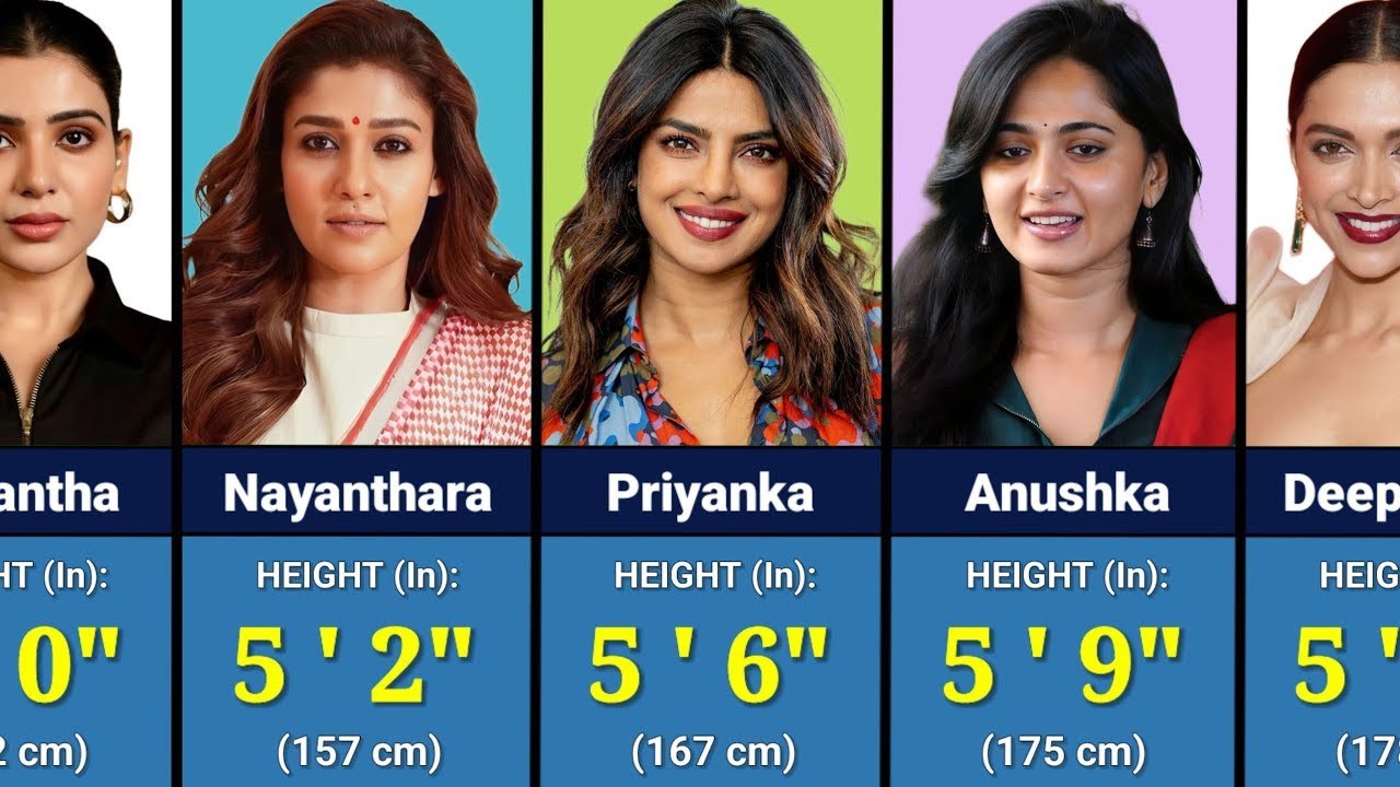 Heights Of Famous Indian Actresses in 2024 - YouTube
