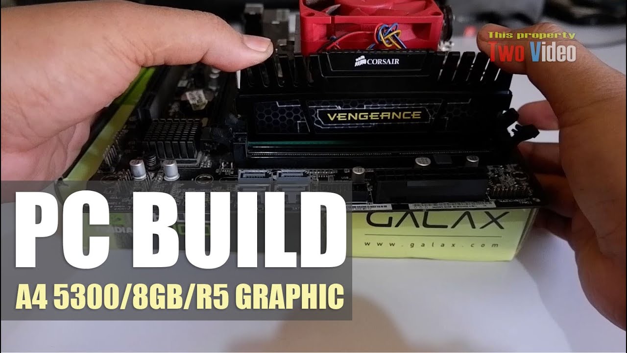 AMD A4 PC Build | A4 5300 Asrock A68M DG3+ Corsair Vengeance - YouTube