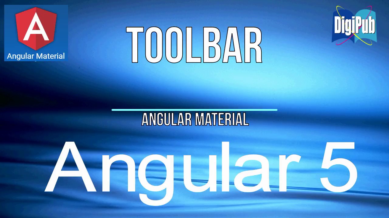 How To Use Angular Material Toolbar In Angular5 Youtube
