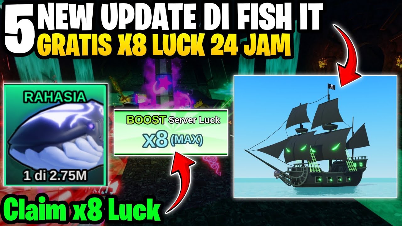 GRATIS x8 LUCK.? 5 UPDATE TERBARU DI DI FISH IT ROBLOX - Tips & Trik Di ...