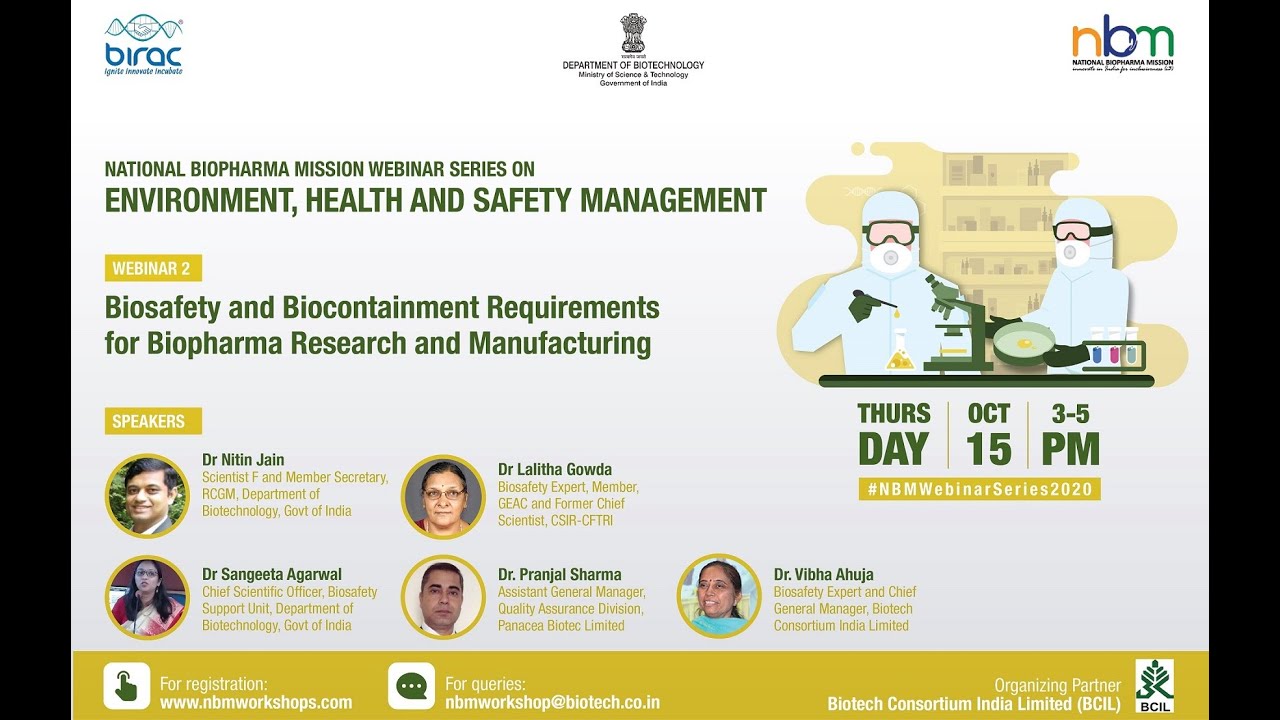 EHS Webinar-2 Biosafety and Biocontainment Requirements for Biopharma ...