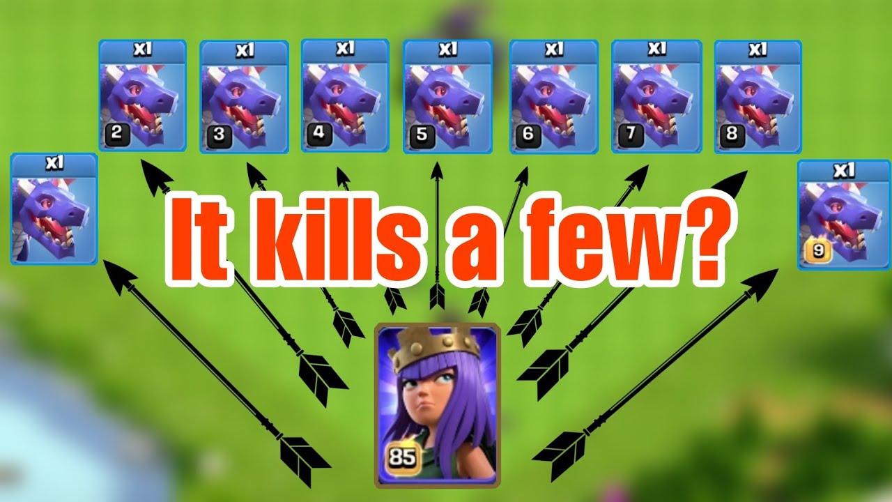 Queen Max Level VS Dragon All Levels | Clash of Clans - YouTube