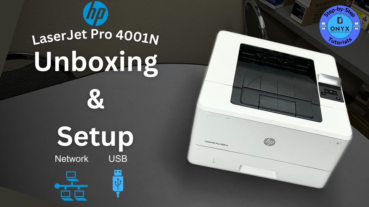 Unboxing, Setup, Network, and USB | HP LaserJet Pro 4001n - YouTube