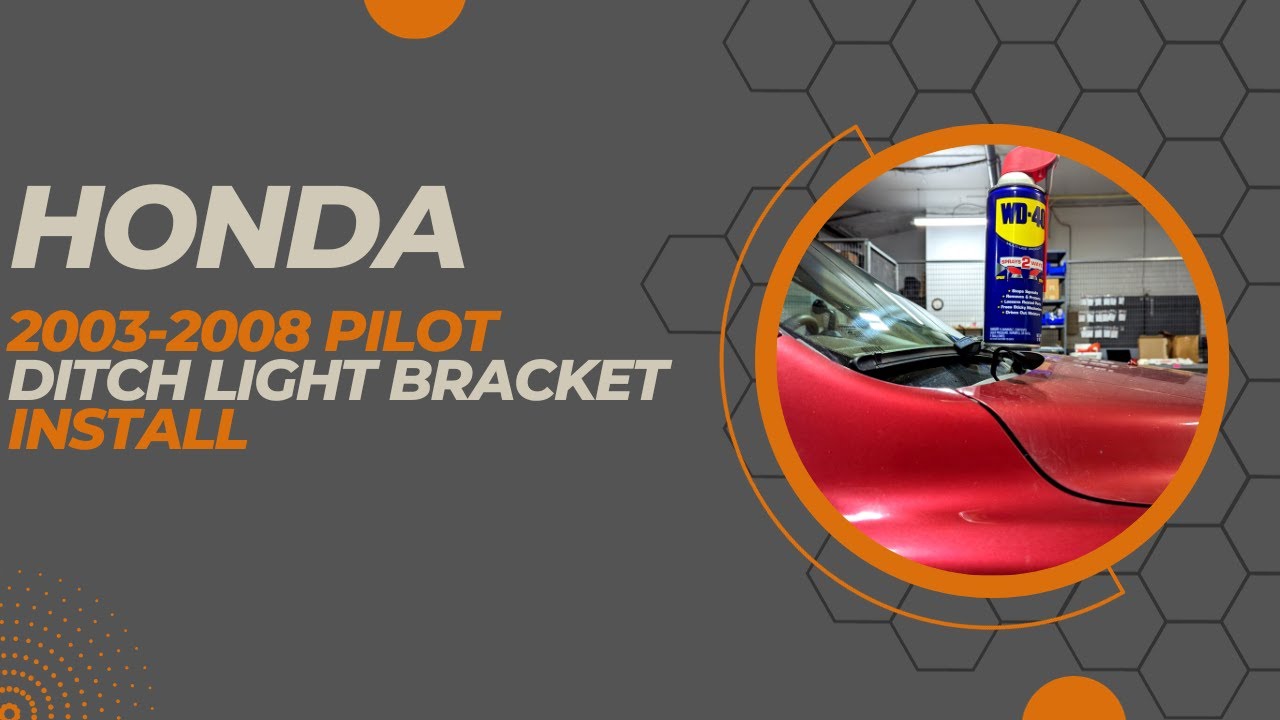 Gen 1 Pilot / Ridgeline Ditch light bracket installation - YouTube