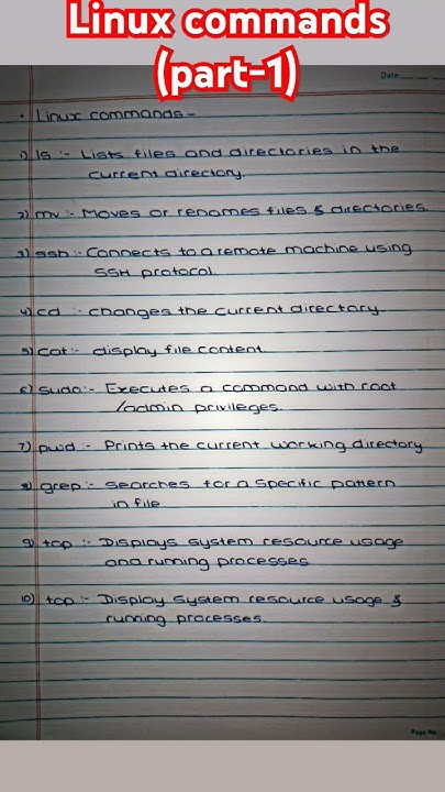 Linux Commands Part1 Linux Commands Hacker Kalilinux Computerscience Shorts Education