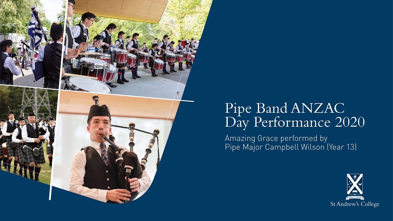 StAC: Pipe Band ANZAC Day Performance 2020 - YouTube