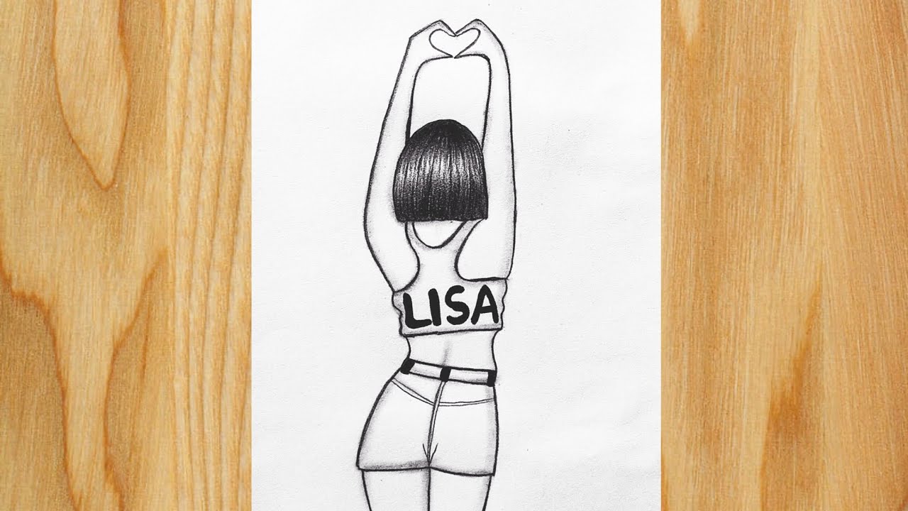 Lisa drawing blackpink || Blackpink lisa drawing || How to draw Lisa ...