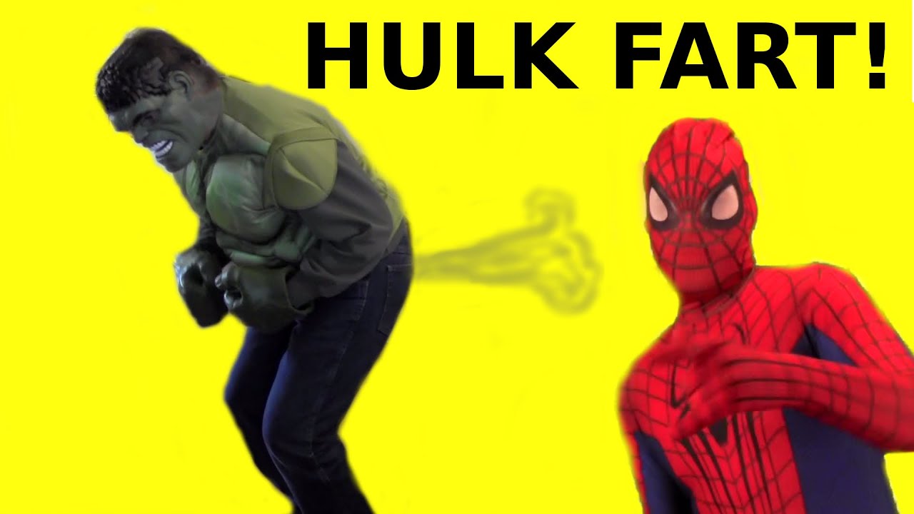 Hulk VS Spiderman Real Life Superhero Fart Battle Adventure - YouTube