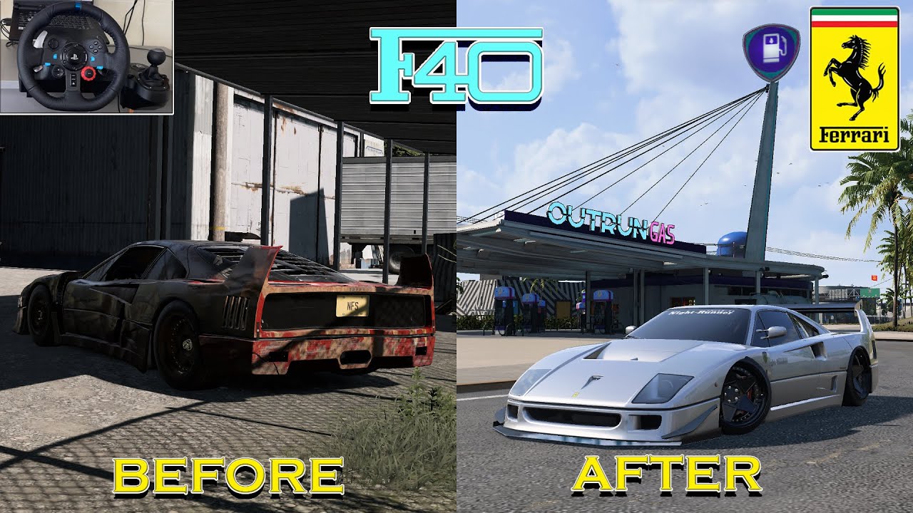 a Ferrari F40 in - NFS HEAT - Rebuild & Customization 900HP+ | Logitech ...