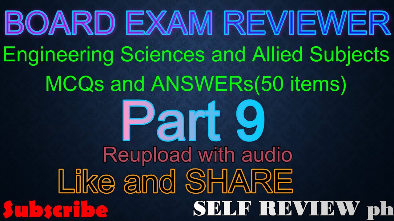 REE Board Exam Reviewer (ESAS Part 9 Reupload) : 50 - Items ...