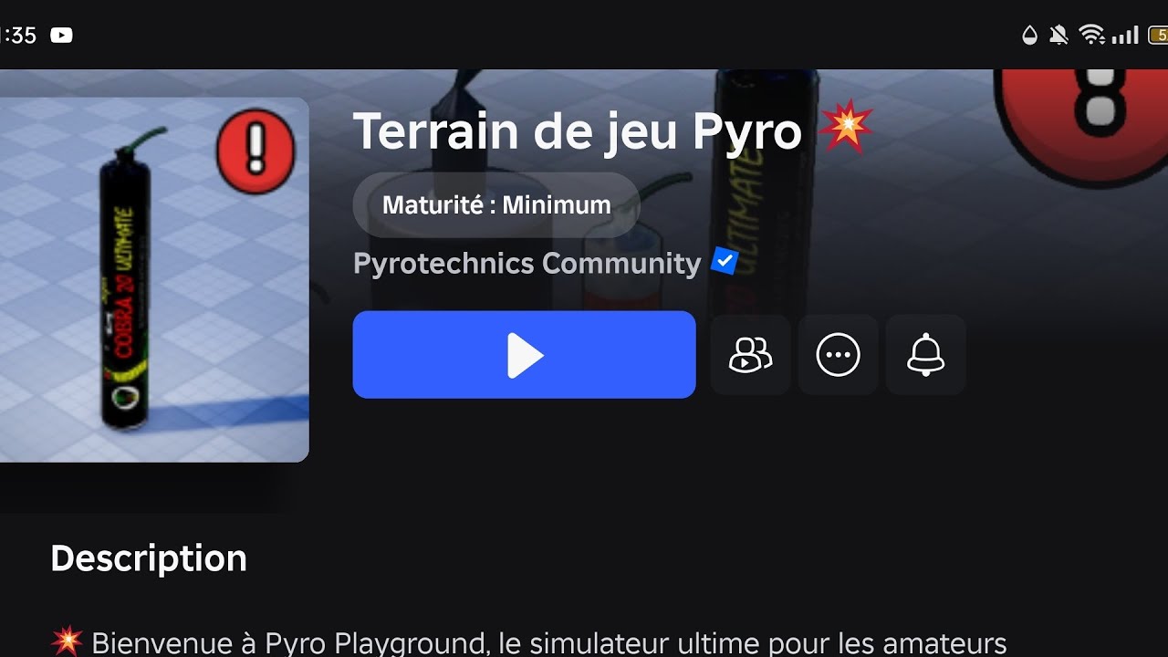 Aujourd'hui je joue à terrain de jeu Pyro sur Roblox. Bon visionnage ...