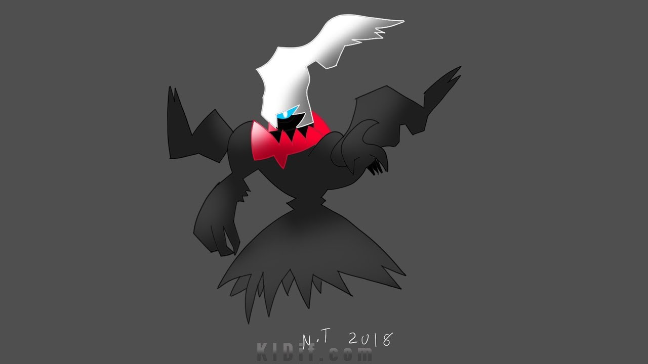 How to Draw Darkrai Pokemon step by step kid's drawings transformed ...