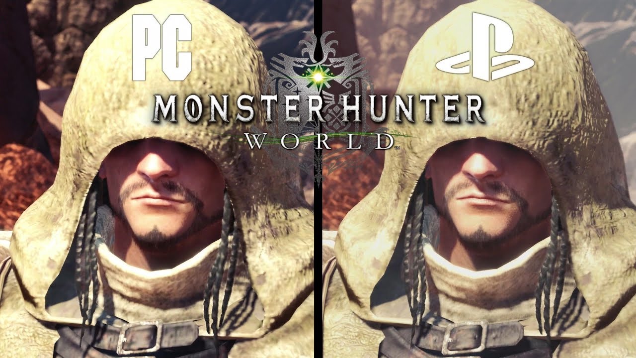 MONSTER HUNTER WORLD - PC VS PS4 GRAPHICS COMPARISON - YouTube