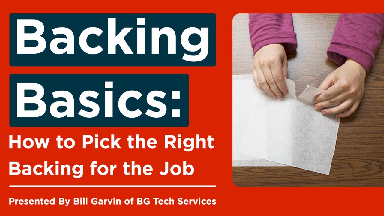 Backing Basics: How To Select The Right Backing For The Job - YouTube