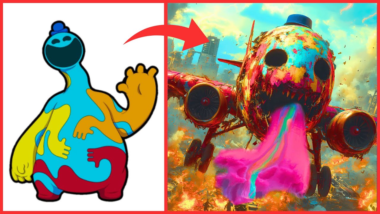 DOEY THE DOUGHMAN Poppy Playtime 4 Characters as ZOMBIE PLANE 😱 Acid AI ...