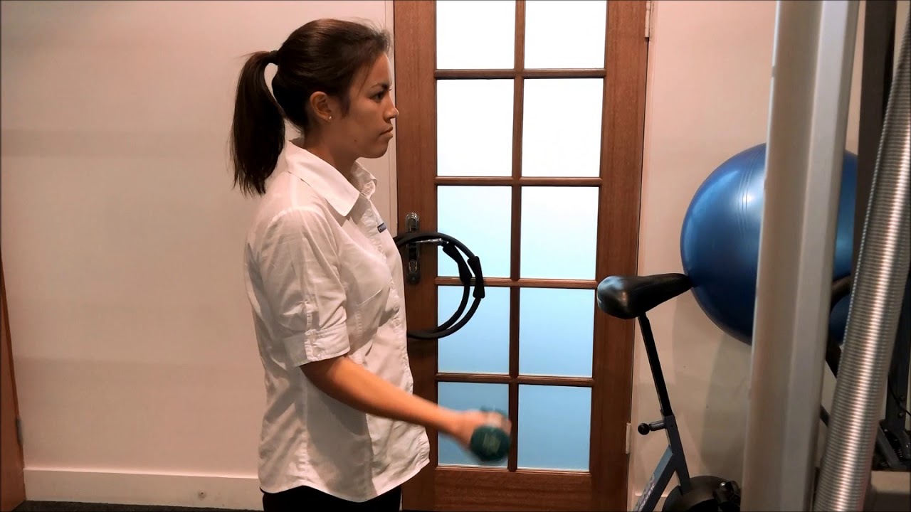All Care Physio - Elbow Exercises - Biceps Curls - YouTube