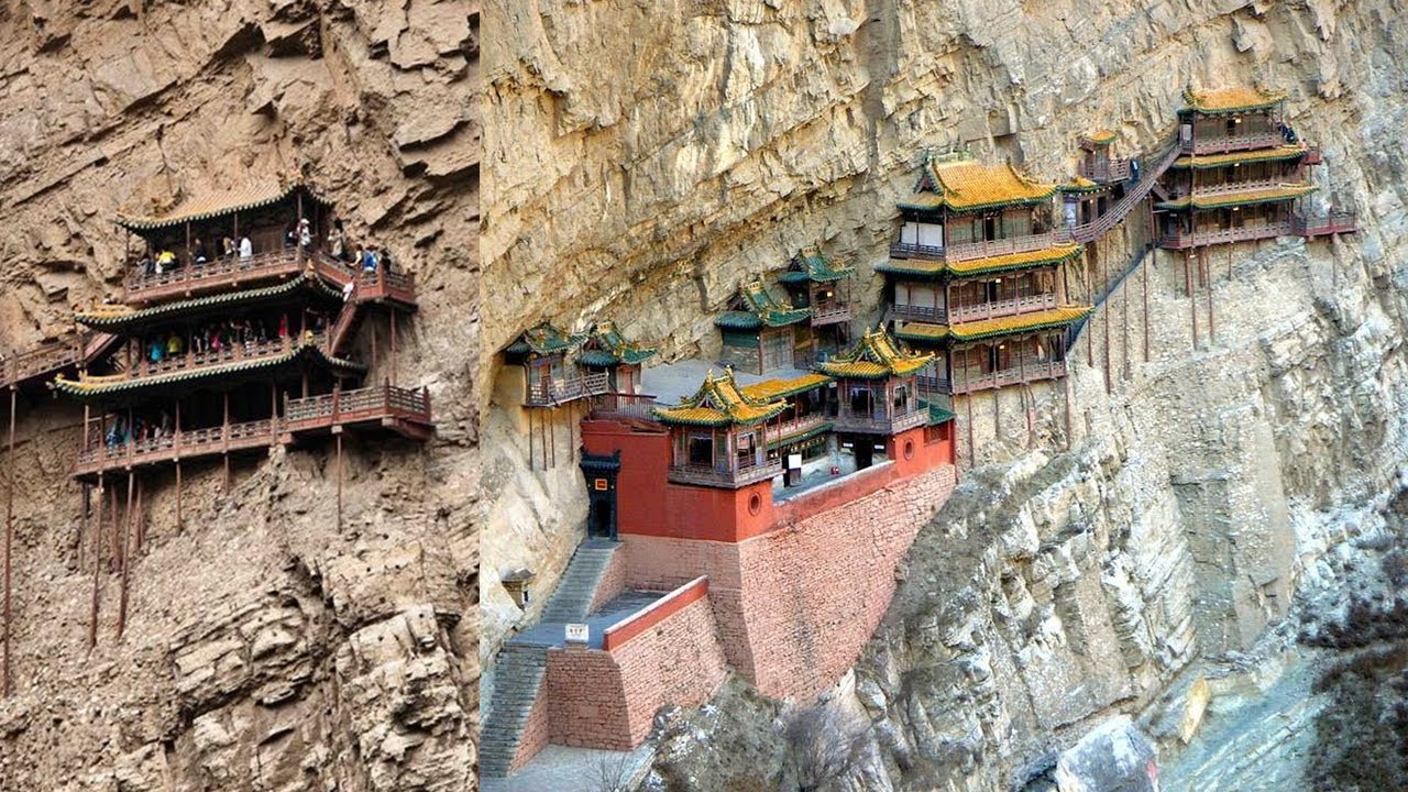 The Hanging Temple: Kuil Yang Menggantung Di Tebing - YouTube