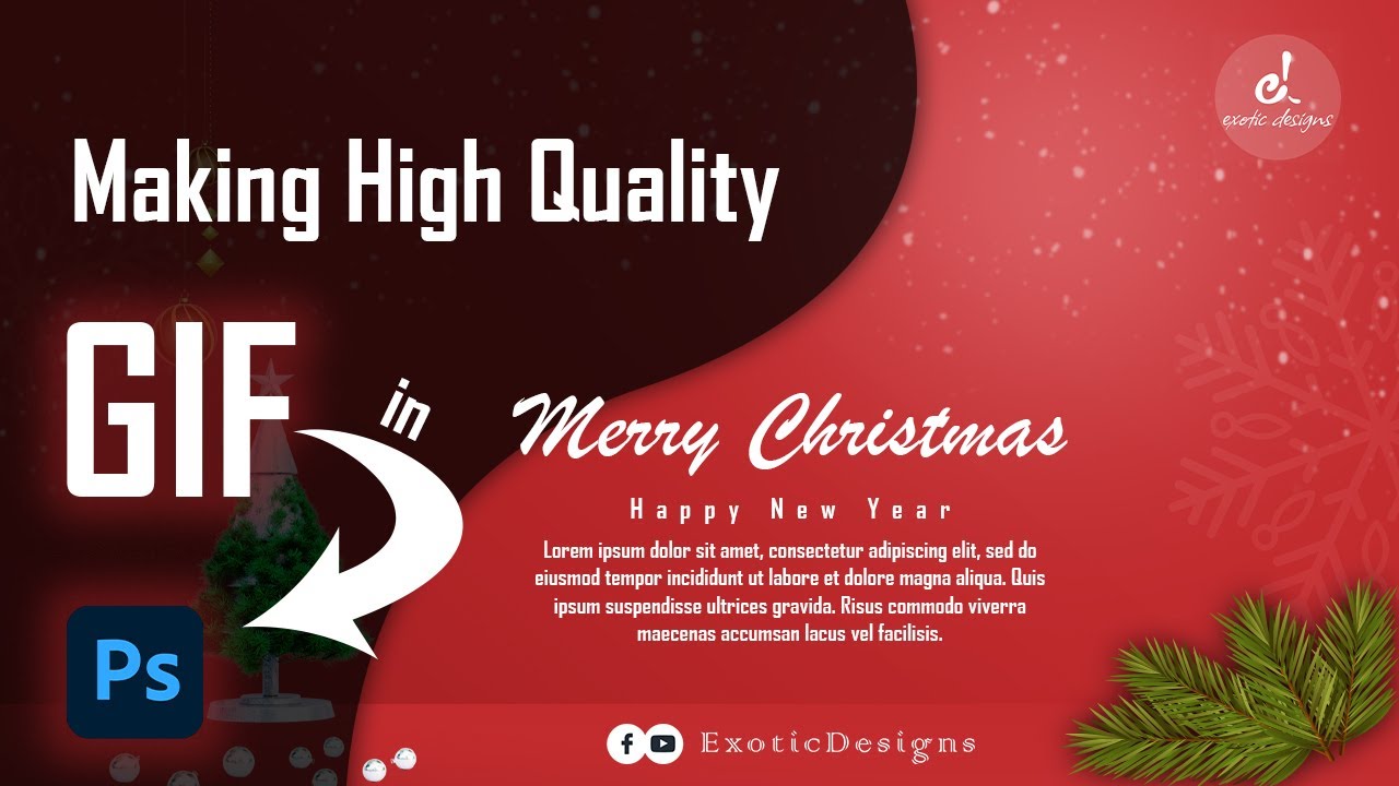 Christmas Card Design and Making Animated GIF | Exotic Designs - YouTube