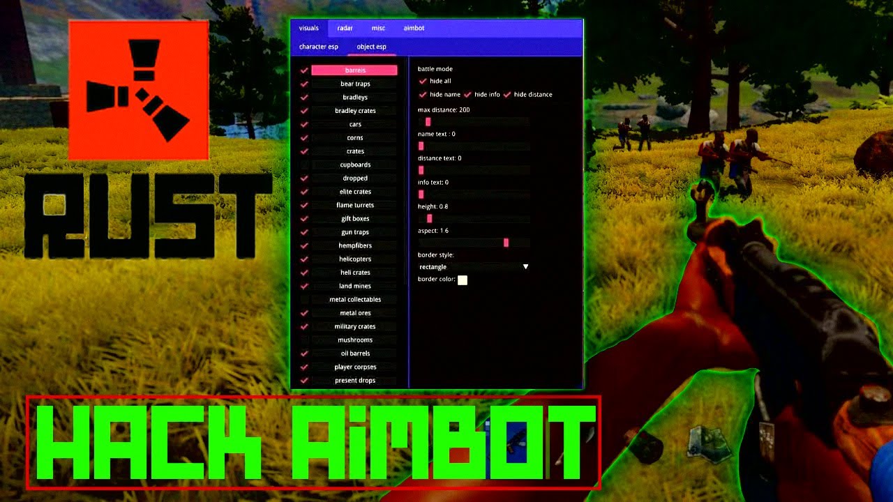 RUST FREE CHEAT | HACK MENU | 2024 | AIMBOT + ESP - YouTube