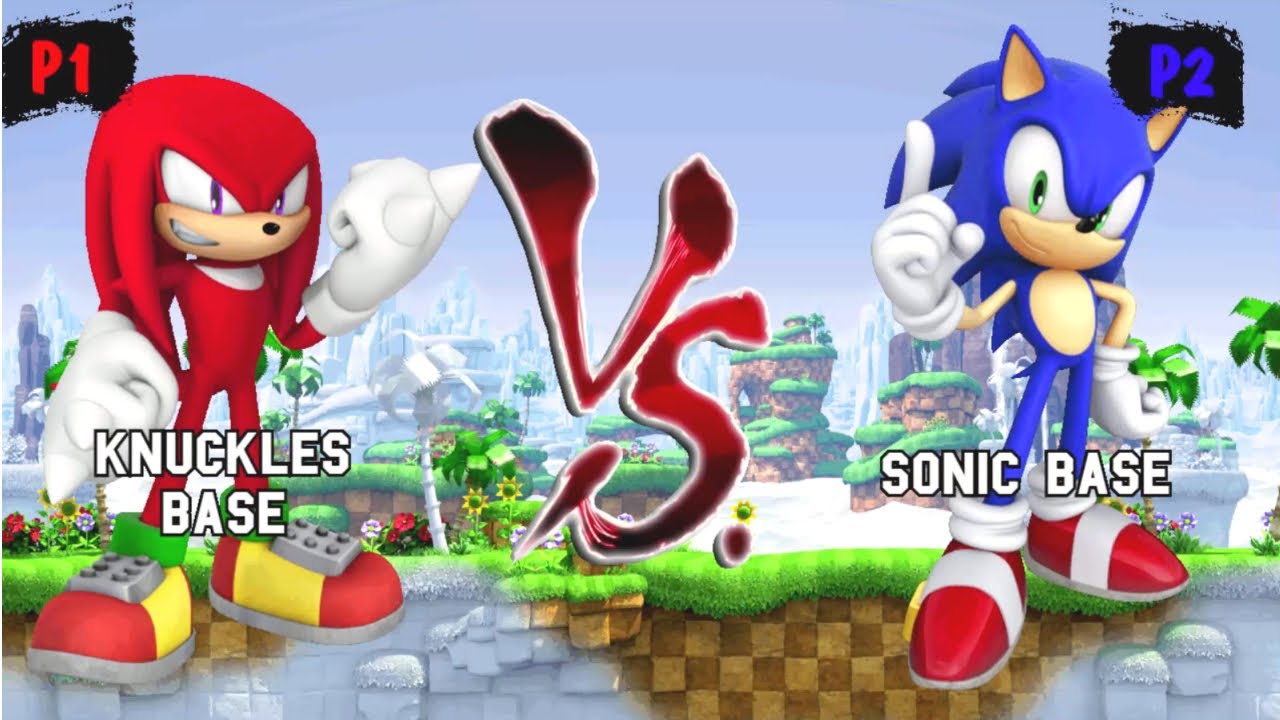 Knuckles & Knuckles all forms VS Sonic & Sonic all forms I Sonic Battle ...