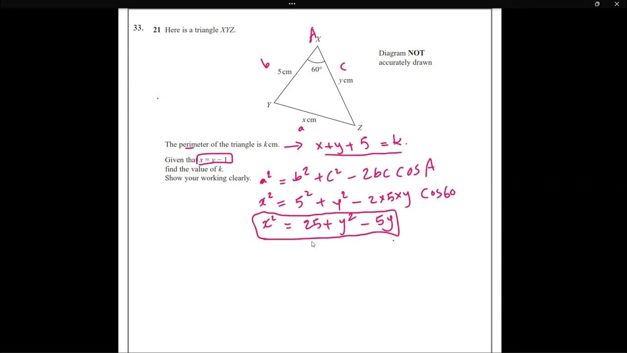 IGCSE Mathematics - OL Edexcel - Trigonometry question - YouTube