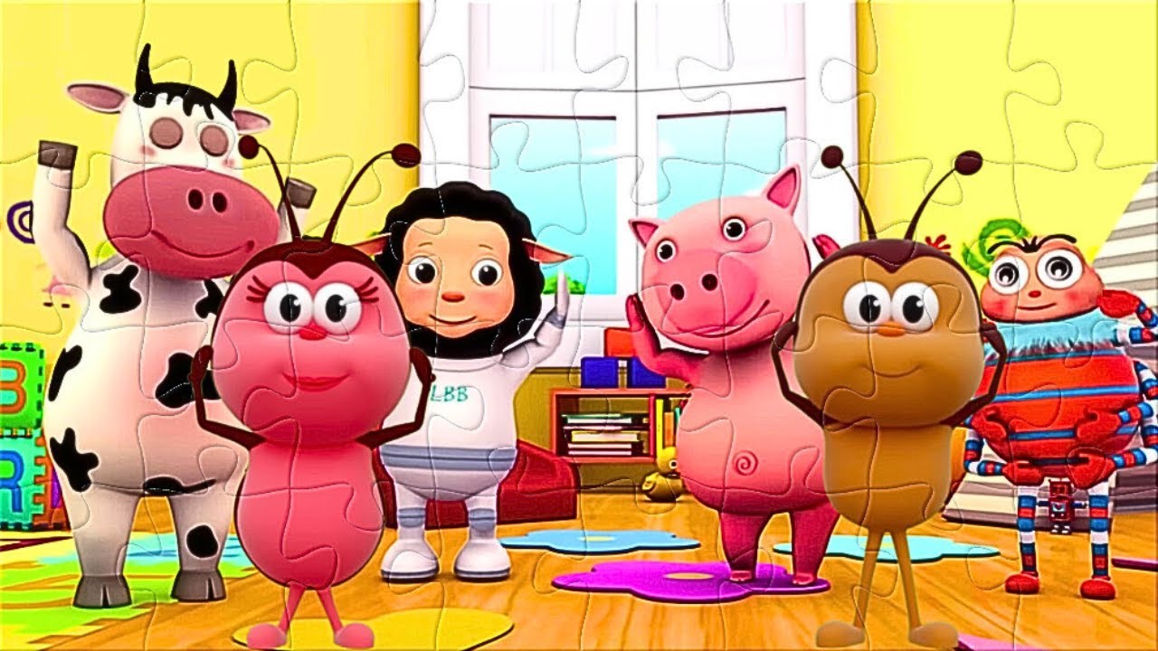 Little Baby Bum feat Boogie Bugs | Head...Head Shoulders Knees And Toes | Jigsaw Puzzle Game ...