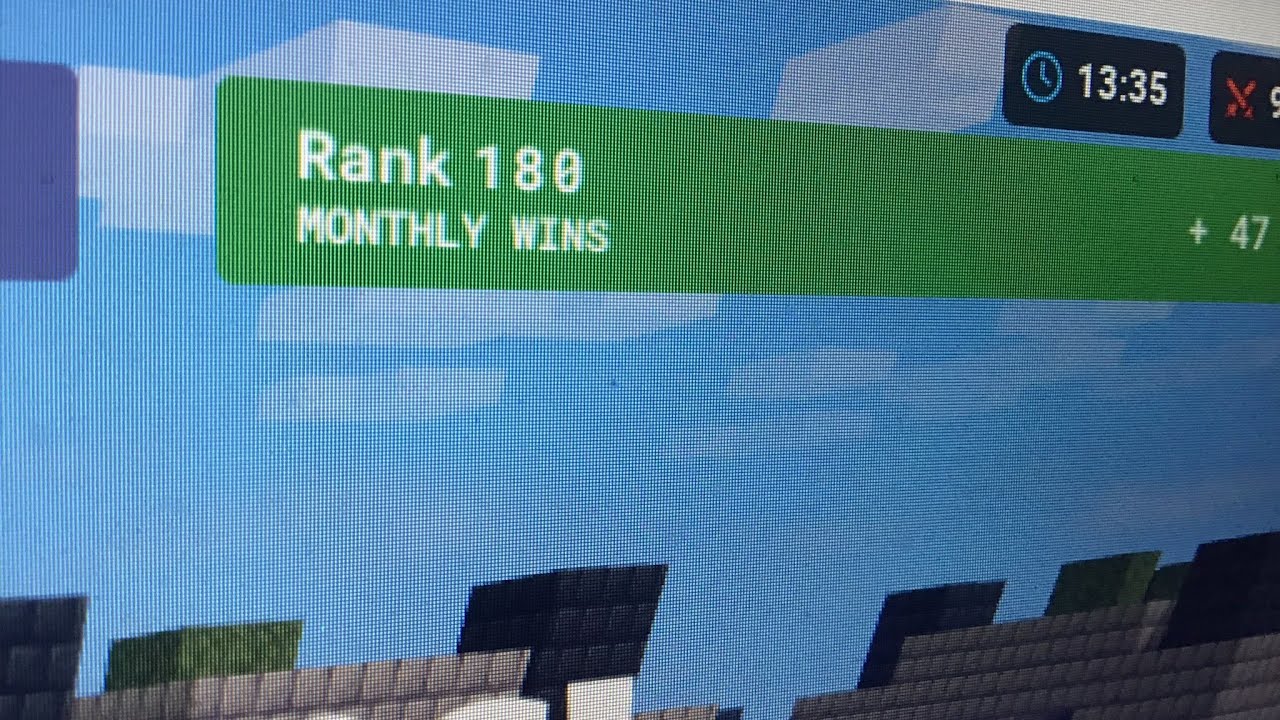 I got TOP 200 in monthly wins in Roblox Bedwars and played with ...
