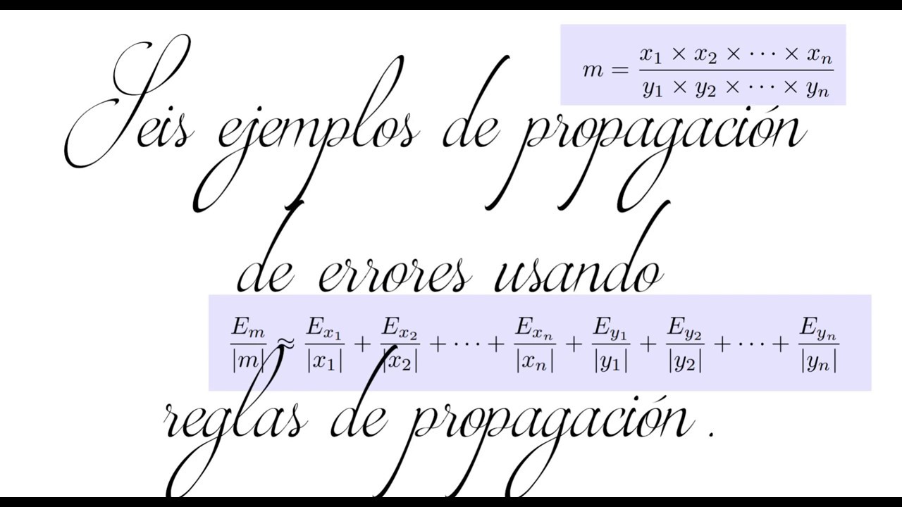 6 ejemplos de propagación de errores usando reglas de propagación - YouTube