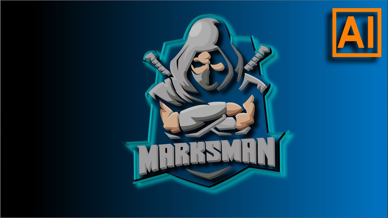 How to Create a 3D "MASK-MAN" logo in Adobe Illustrator | Draw like pro ...