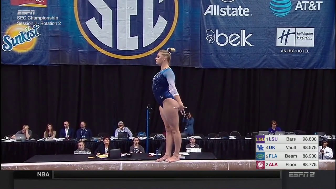 Alyssa Baumann (Florida) 2018 Beam SEC Championships 9.975 - YouTube