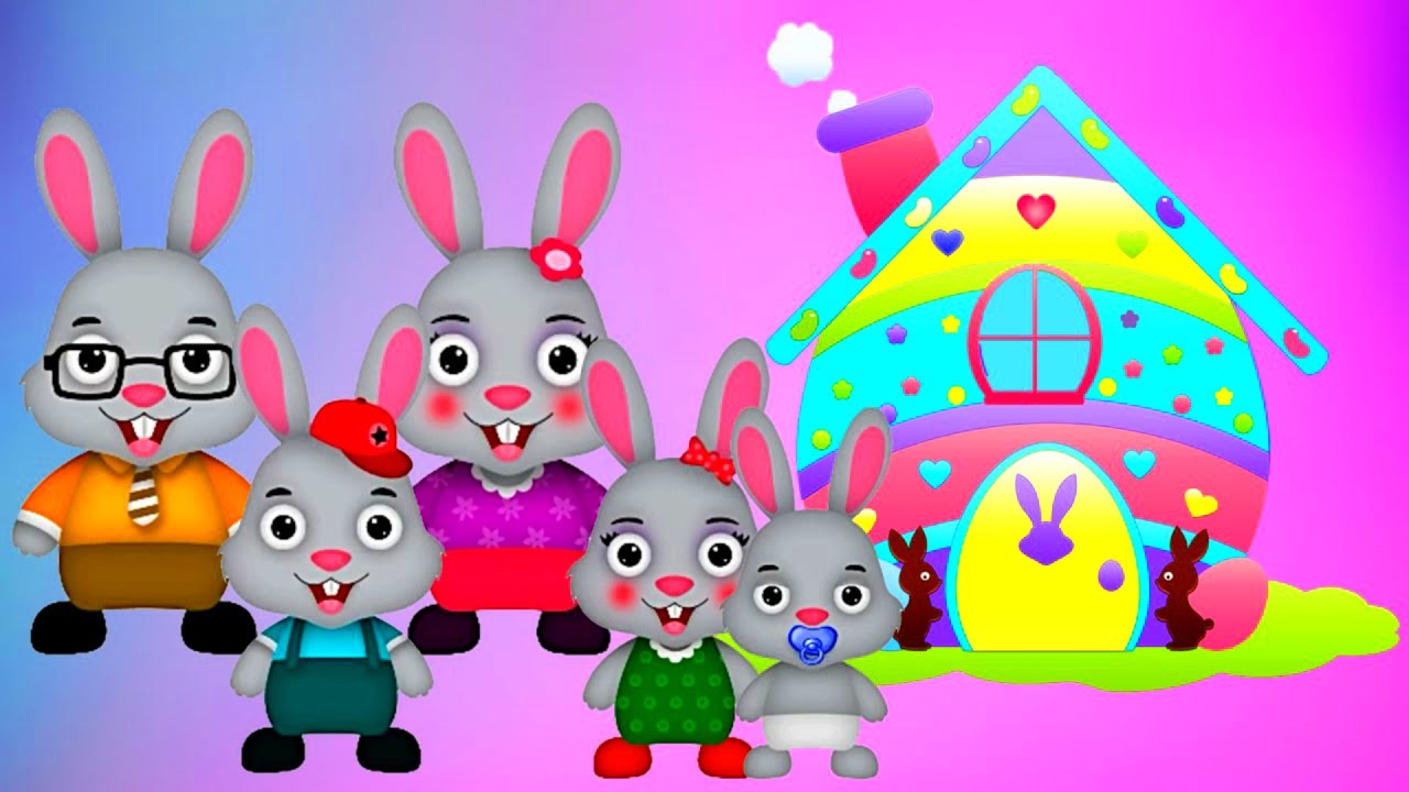 Bunny Finger Family | Fun Educational Toddler Learning Songs | Kids ...