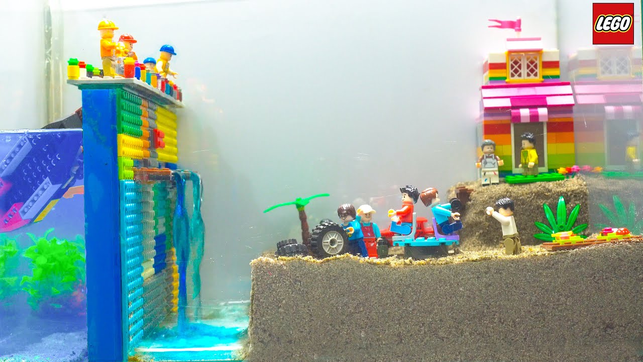 Lego Dam Breach Experiment #12 | Emergency Water Discharge And Lego Dam ...