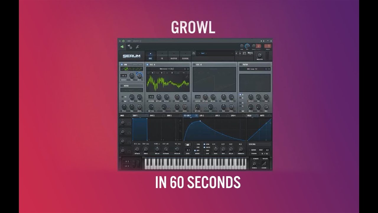 [SERUM] BASS GROWL - 60 SECONDS TUTORIAL - YouTube