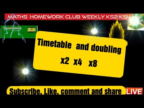 #Timetable , #doubling, x2 TABLE X4 TABLE X8 TABLE - YouTube