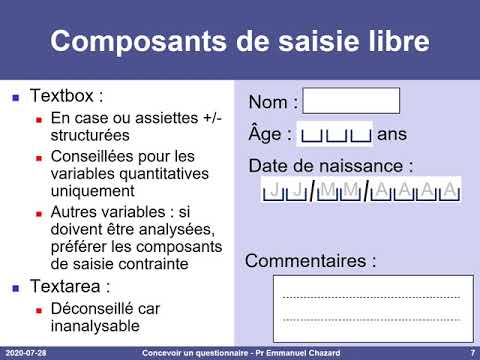Concevoir un questionnaire (formulaire papier) - YouTube
