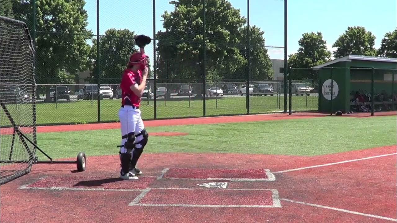 Jacob Hauk Catching - Mid Atlantic Red Sox - Filmed June 2022 - www.PlayInSchool.com - YouTube