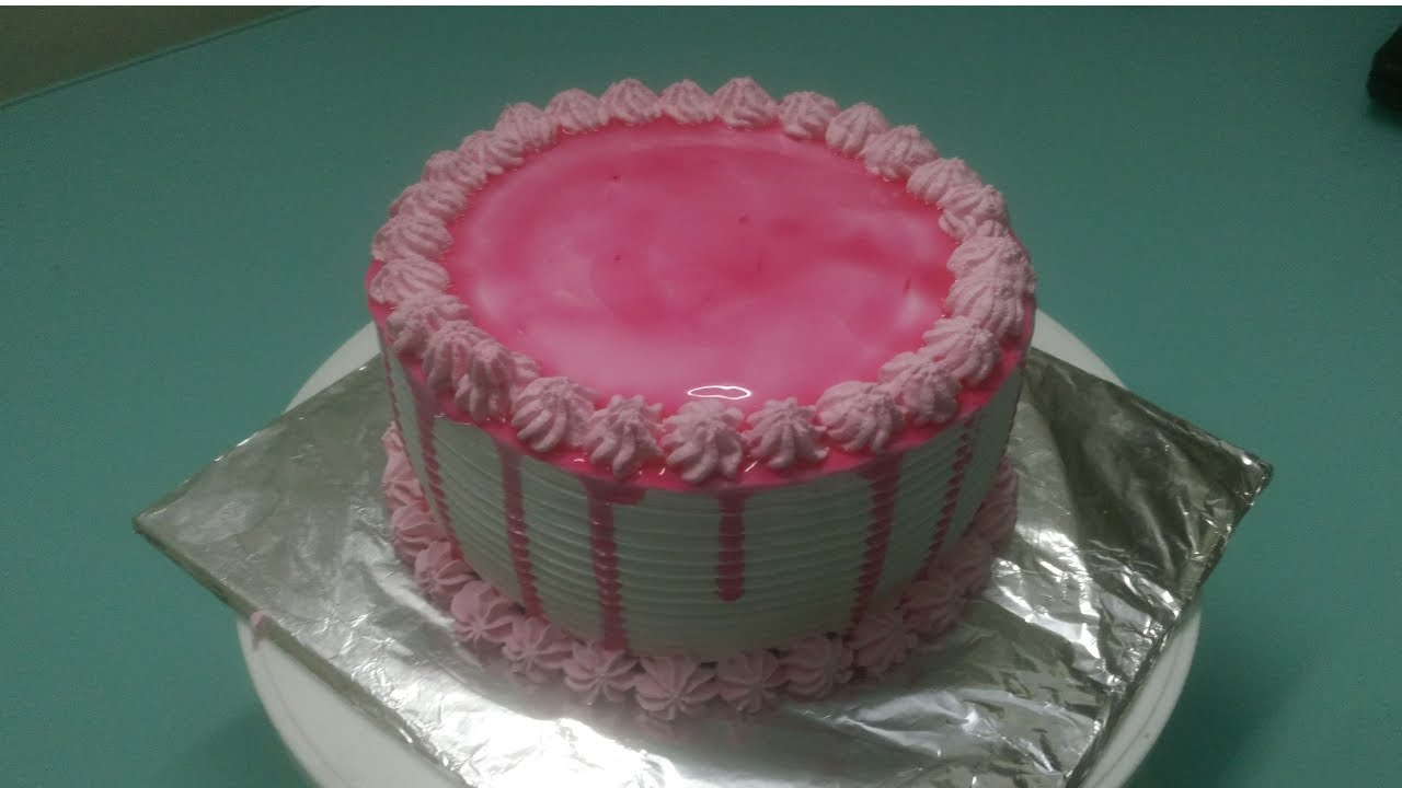 Simple bakery style cake design for beginners /अगदी सोपा बेकरी सारखा ...