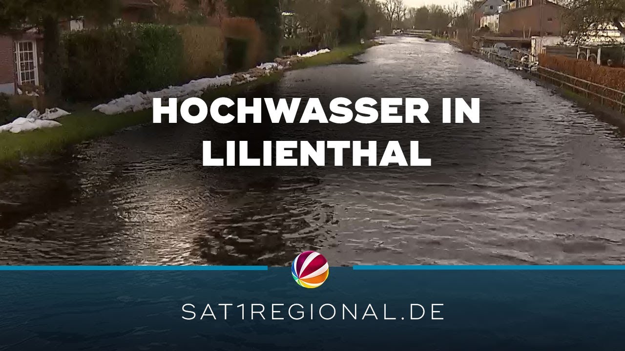 Hochwasser-Lage in Lilienthal bei Bremen weiter angespannt - YouTube