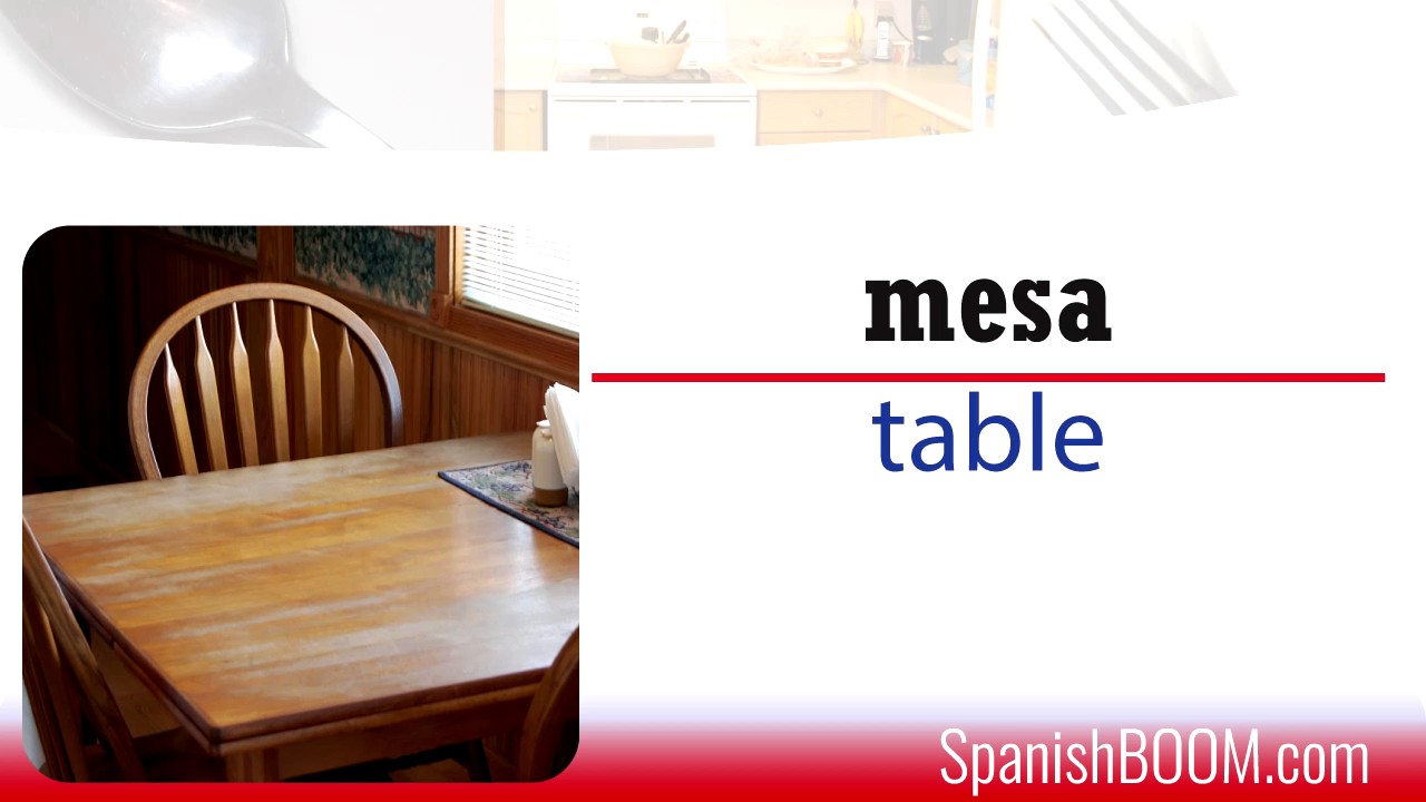 Spanish vocabulary: Objects in the Kitchen - YouTube