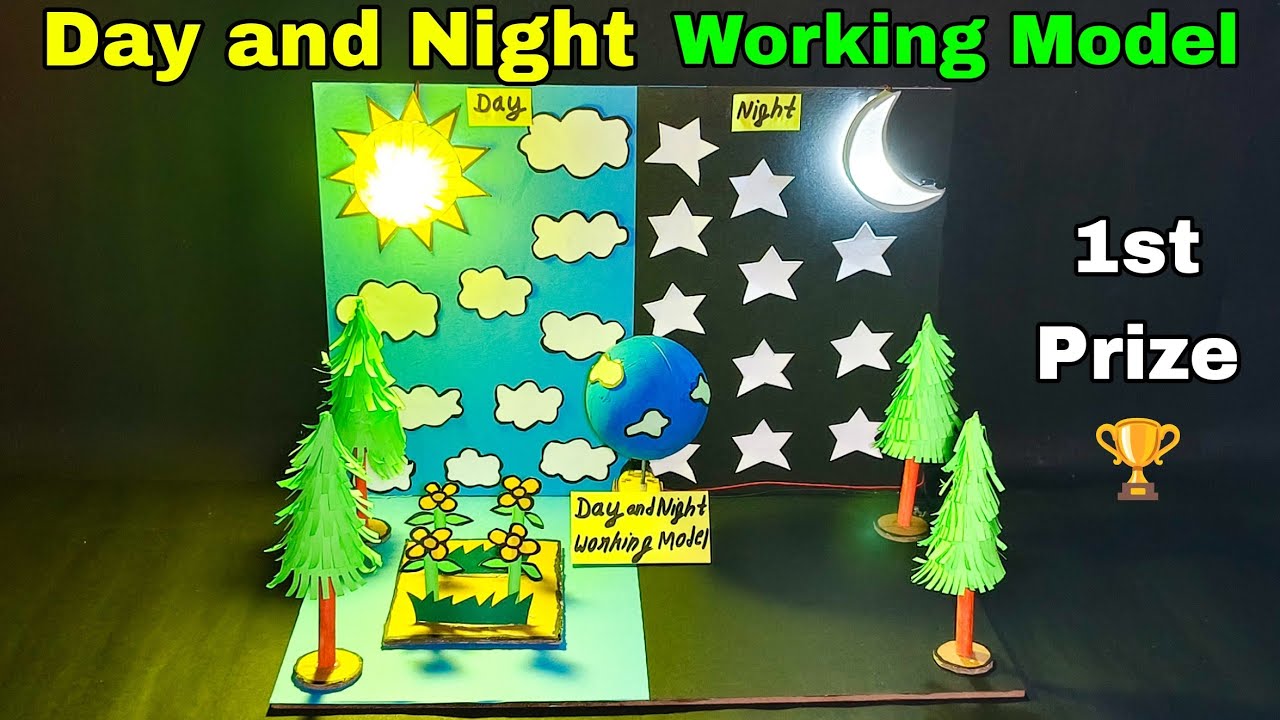 Day and night working model for science project,Day and night model ...