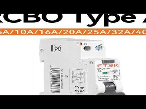 ETEK RCBO Type A Residual Automatic Circuit Breaker 6KA 1P+N 2P DPN With Over Current Leakage ...