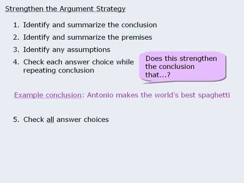 9 Strategy for Strengthen the Argument questions - YouTube
